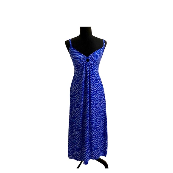 island planet | Dresses | Island Planet Blue Tiger Maxi Long Sundress ...